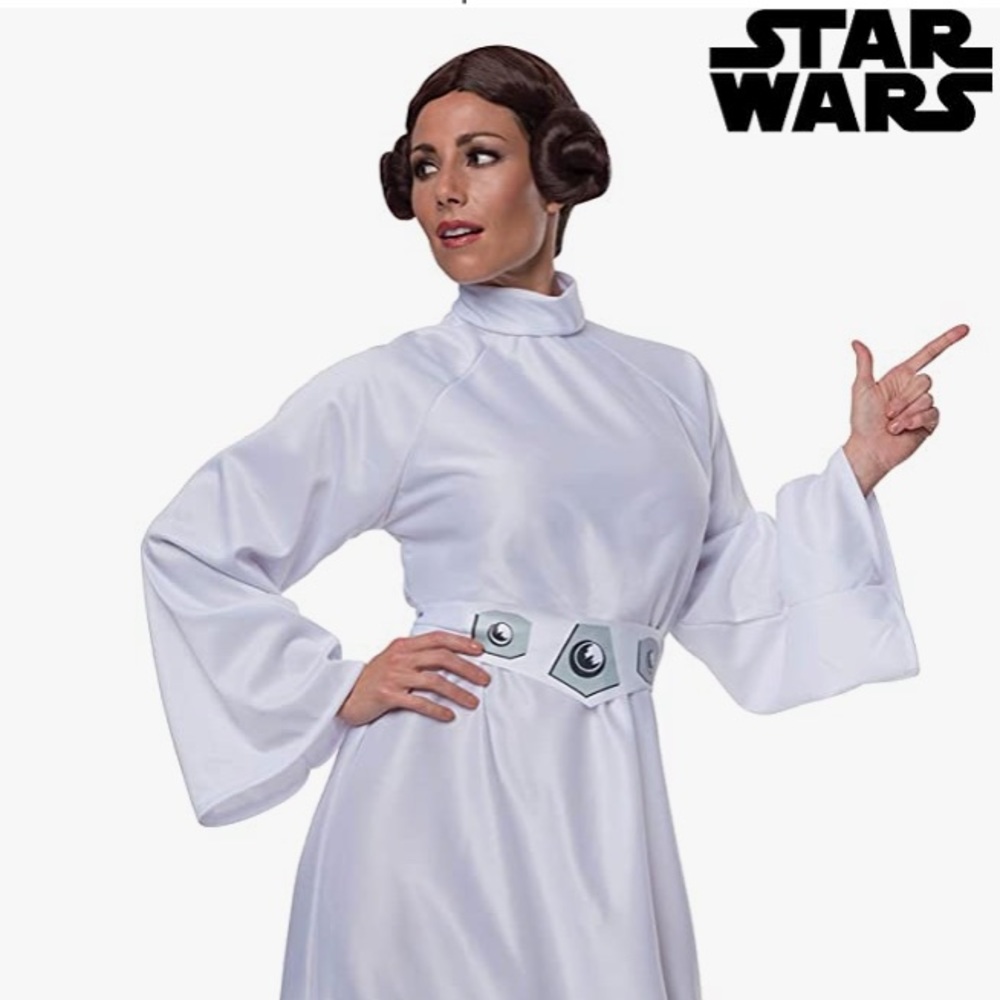Star Wars Princess Leia Costume White Dress Leia Buns… - Gem